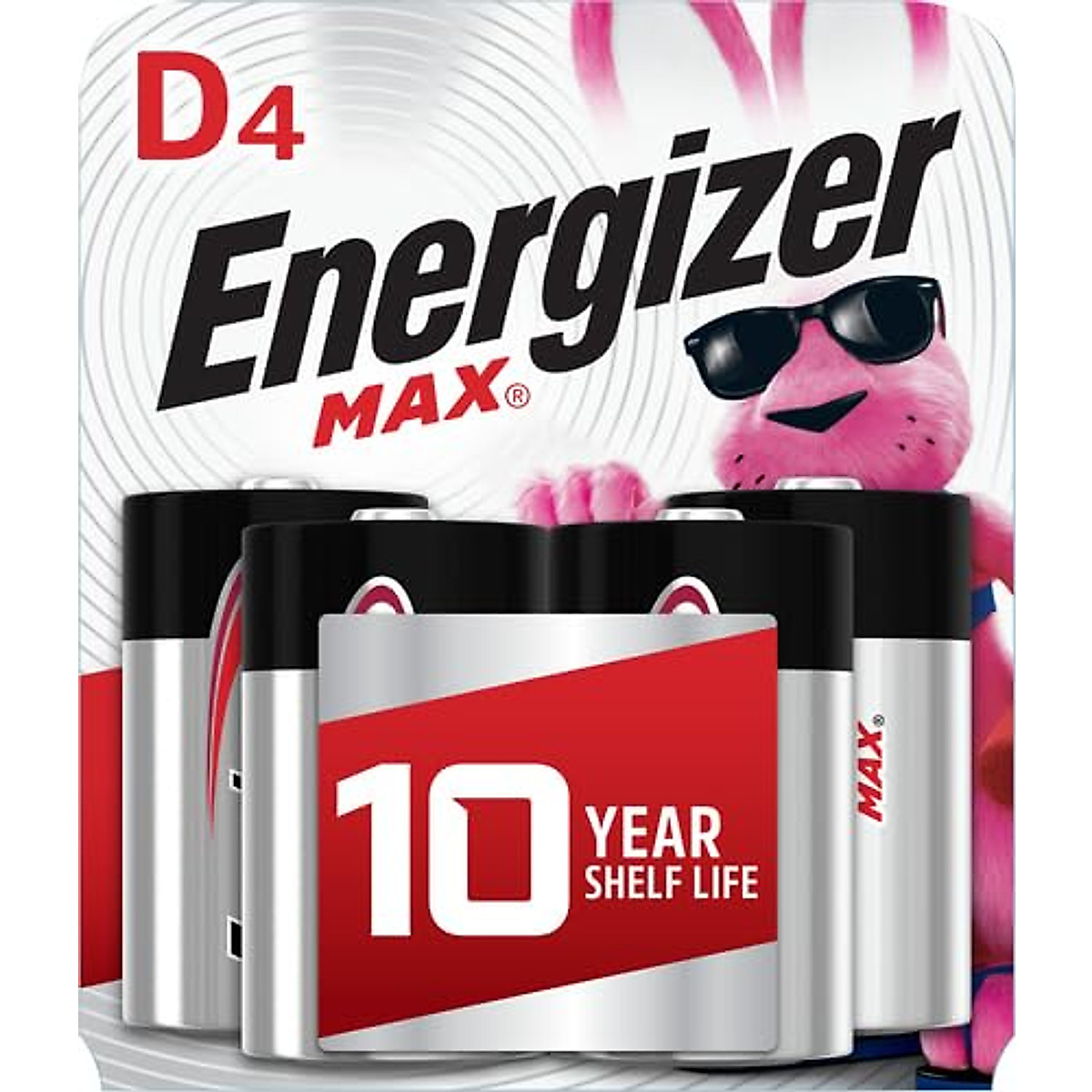Energizer D Batteries, Premium D Cell Batteries Alkaline, 4 Count