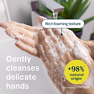 ATTITUDE Hand Soap for Sensitive Skin Enriched with Oat, EWG Verified, Dermatologically Tested, Vegan, Extra Gentle, Unscented, 16 Fl Oz