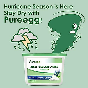 Pureegg Moisture Absorbers for Closet - 8 Packs - 10.6 Oz, Fragrance-Free Dehumidifier for Closet, Efficient Humidity Absorbers for Laundries, Kitchens, Basements