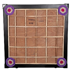 Precise Finest-20mm Carrom Board with Coins, Striker, and Powder by Tabakh