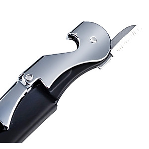 Simple Mini Wine Bottle Opener Corkscrew - Professional Cute Stainless Steel Good Corkscrew with Foil Cutter for Waiters and Bartenders