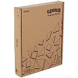 Osmo - Genius Tangram for iPhone, iPad & Fire Tablet - Ages 6-10 - Use Shapes/Colors to Solve for Visual Puzzles (500+) Educational Learning Games - STEM Toy Gifts - Boy & Girl (Osmo Base Required)