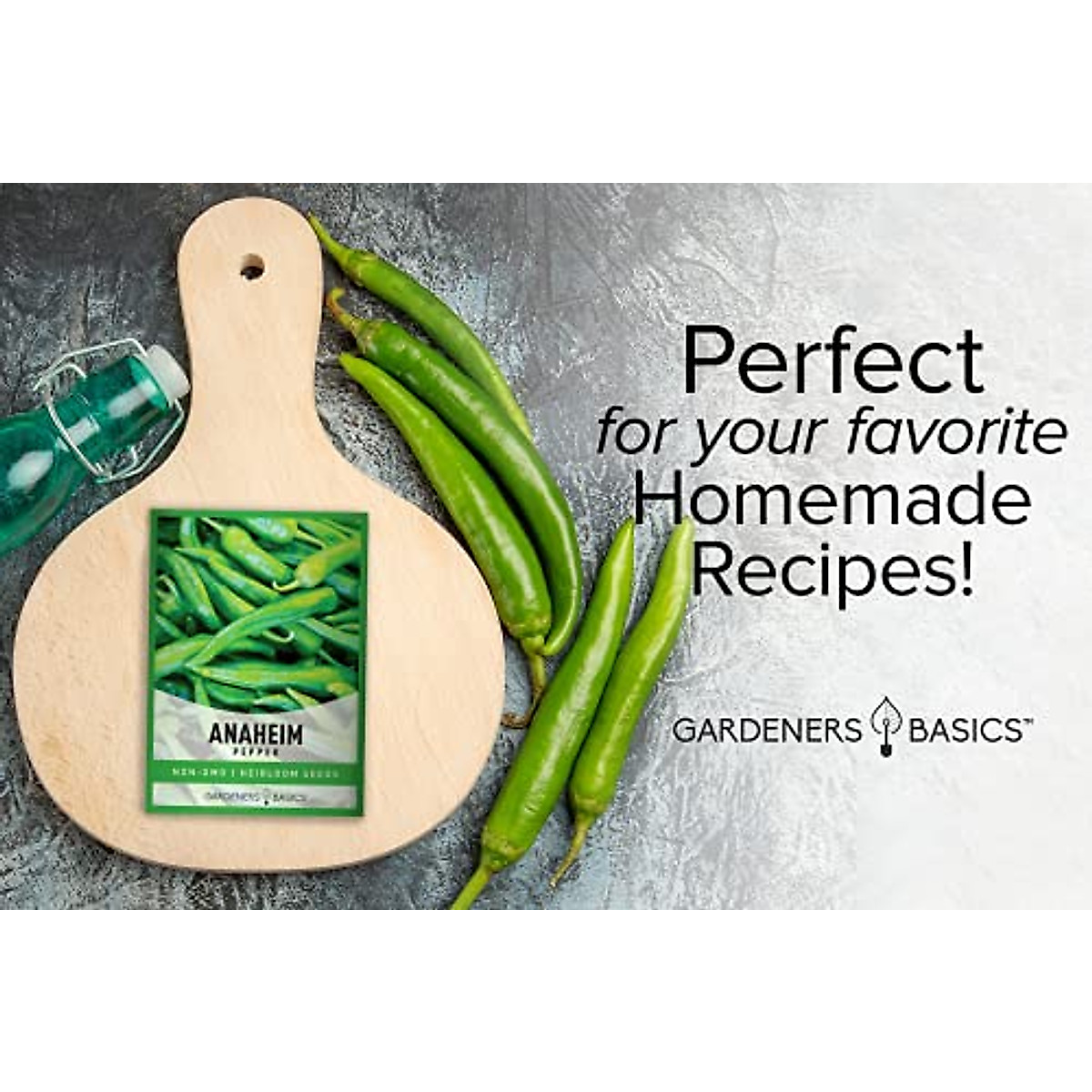 Anaheim Pepper Seeds for Planting Heirloom Non-GMO Anaheim Peppers Plant Seeds for Home Garden Vegetables Makes a Great Gift for Gardening by Gardeners Basics