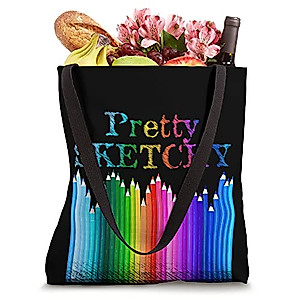 Sketchy, artist, art lovers, colored pencils Tote Bag