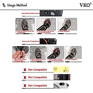 VKO Camera Strap,Rope Camera Strap Compatible with Sony Canon Nikon Fuji DSLR SLR Mirrorless Camera Rope Strap 100cm Black