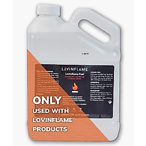 Exclusive Fuel for Lovinflame Fireplaces Fire Pits Firebowls Candles Non-Toxic, Non-Flammable, Water-Soluble, Safe for Transportation & Storage (1 Liter)