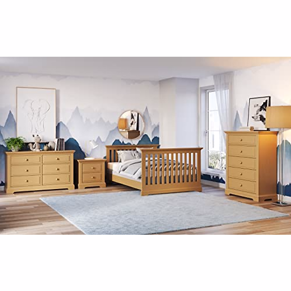 Child Craft Jordyn Euro 4-in-1 Convertible Crib, Biscotti