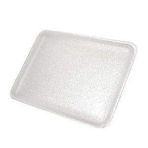 CKF 16SWH, 16S White Foam Meat Trays, Disposable Standard Supermarket Meat Poultry Frozen Food Trays, 125-Piece Bundle