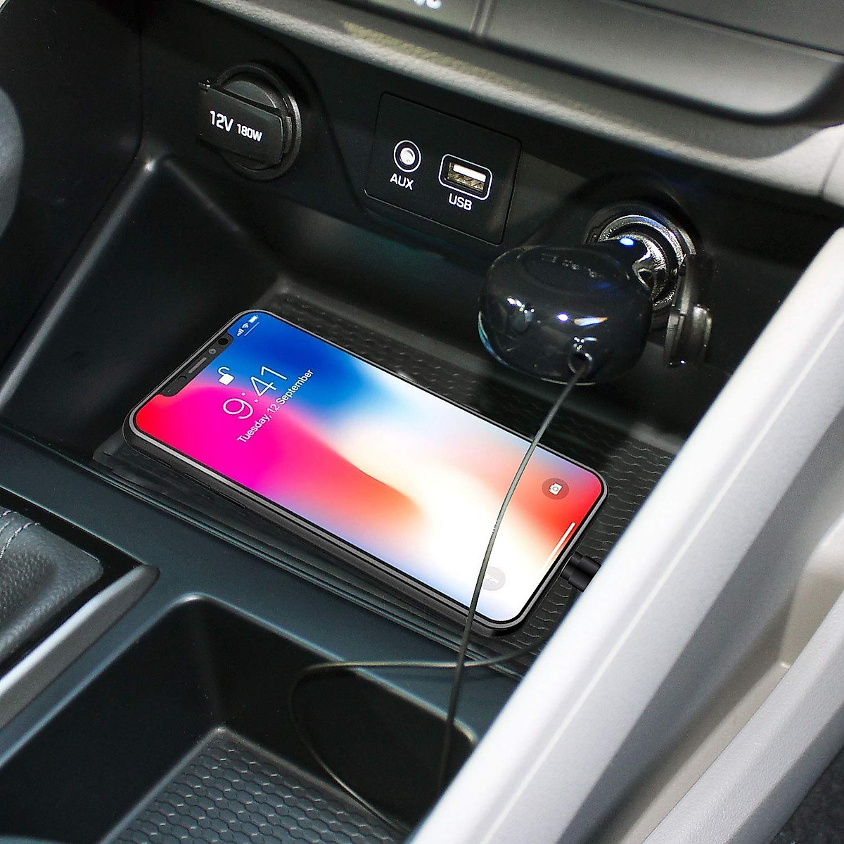 Cellet Retractable iPhone Car Charger with Lighting Cable (Apple MFI Certified) 10-Watt Compatible with iPhone 14 Pro Max Plus Mini SE 13 12 11 Xr Xs X 8 7 6 5 iPad, iPad Pro, iPad Air, iPad Mini