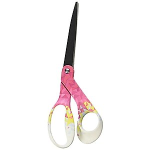 Fiskars Pink Triangle Designer Bent Scissors 8"