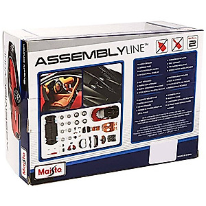 Maisto 1:24 Assembly Line Bugatti Chiron - Red/Black