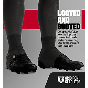 Gridiron Gladiator Cleat Covers - Football Spats - Football Cleat Socks - Cleat Spats for Soccer, Baseball & Softball