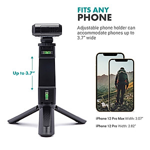 Movo Smartphone Vlogging Kit with Wireless Lavalier Microphone, Mini Tripod, and Rotating Phone Holder for Tripod - Wireless Lapel Microphone for iPhone and Android Smartphones, DSLR Camera, and More