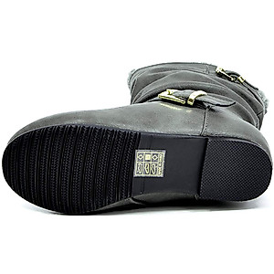 DREAM PAIRS Little Kid KLOUCH Grey Knit Sweater Knee High Winter Boots - 2 M US Little Kid