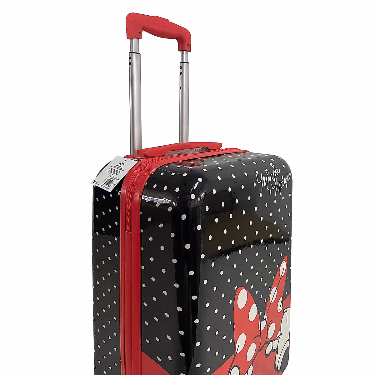 Fast Forward Minnie Mouse Luggage Hard Side Tween Spinner Rolling Suitcase for Kids Carry-On Travel Trolley - 21 Inch