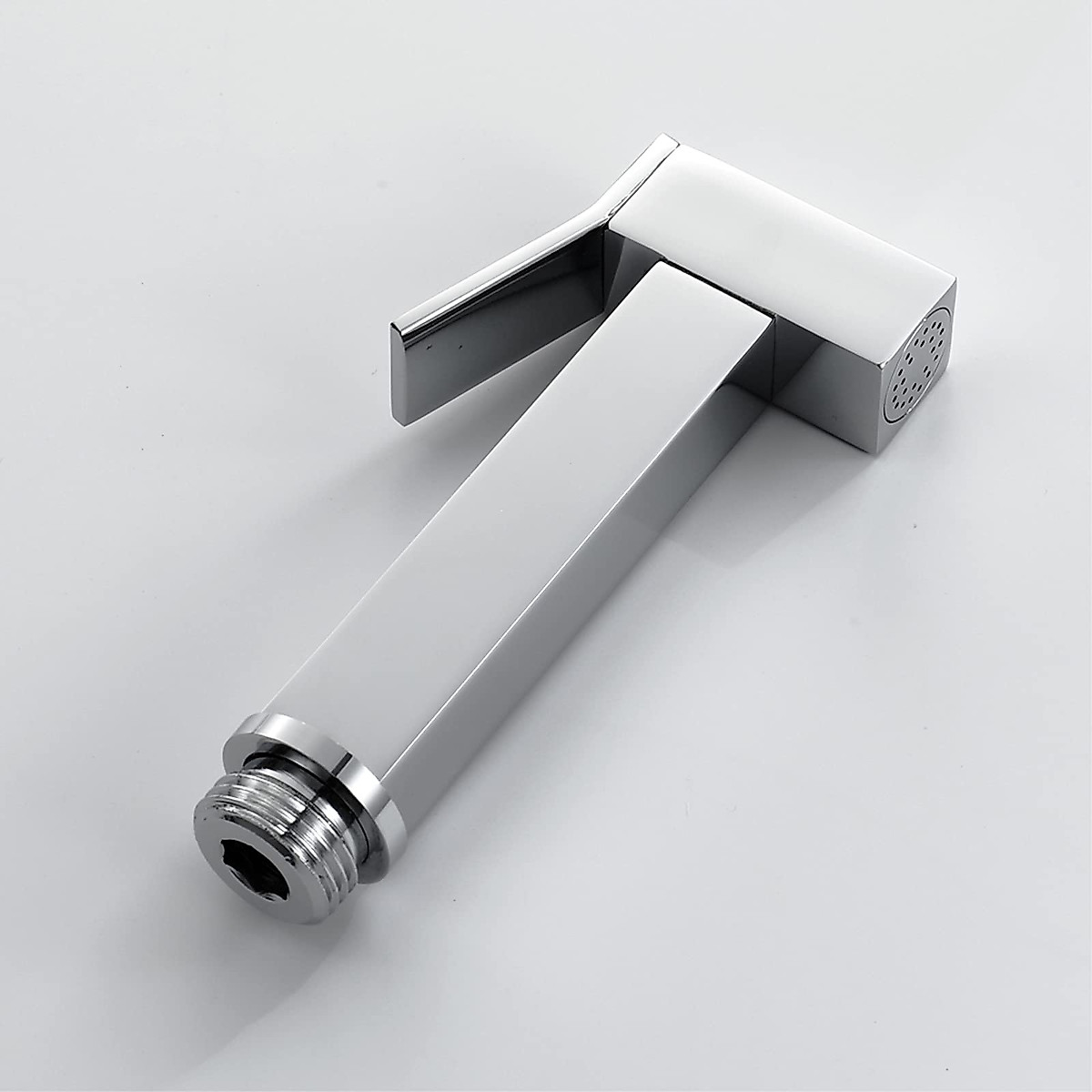 Ksunun Handheld Bidet Sprayer Square Cloth Diaper Sprayer, Brass Bidet Sprayer for Toilet with Water Pressure Control, Handheld Bidet Sprayer for Toilet Set,Chrome Plated