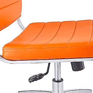 Modway EEI-1525-ORA Jive Ribbed Armless Mid Back Swivel Conference Chair In Orange