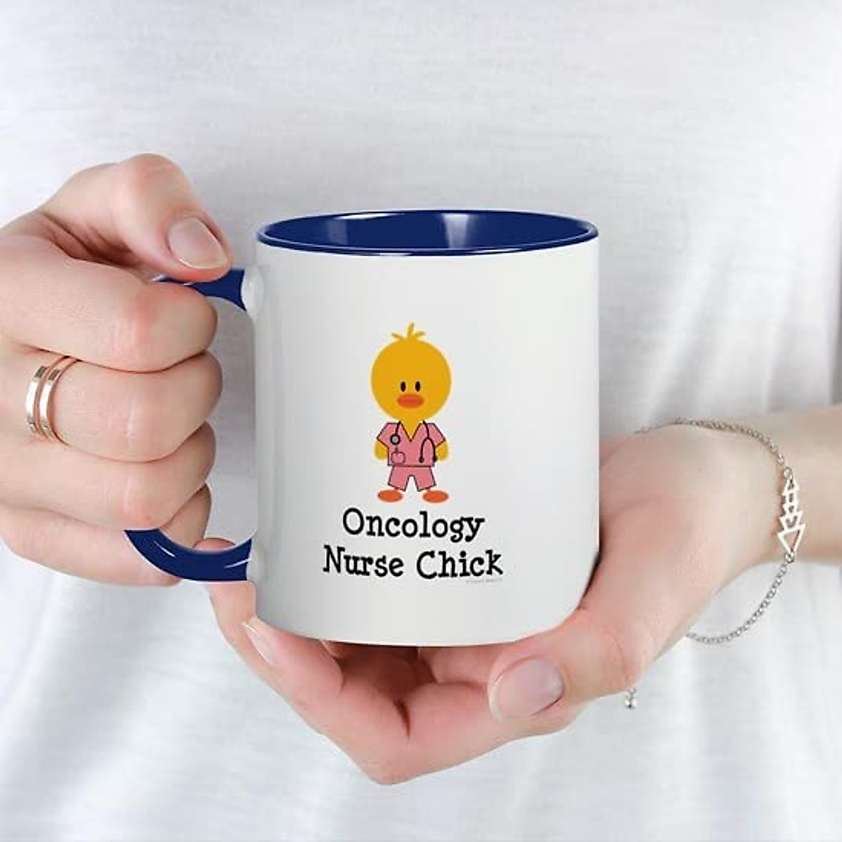 CafePress Oncology Nurse Chick Mug Ceramic Coffee Mug, Tea Cup 11 oz