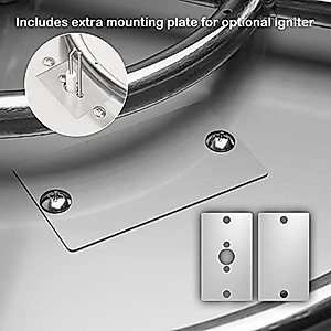 Stanbroil 25 inch Round Drop-in Fire Pit Pan with Spark Ignition Kit Natural Gas Version