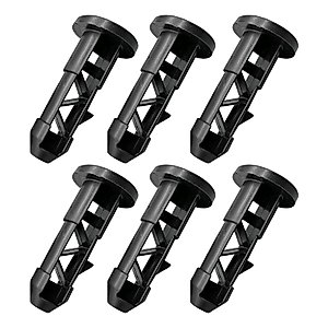 6pcs Wheelie Bin Lid Hinge Pins, Plastic Wheelie Bin Lock Bin Lid Hinge Pins Dustbin Lid Fixings Wheelie Bin Hinge Fits Most Standard Size Wheelie Bins(Black)
