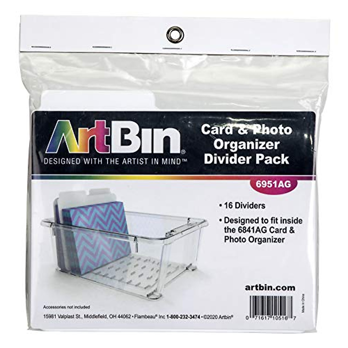 ArtBin 6951AG Card and Photo Divider Pack, White, 16 Dividers