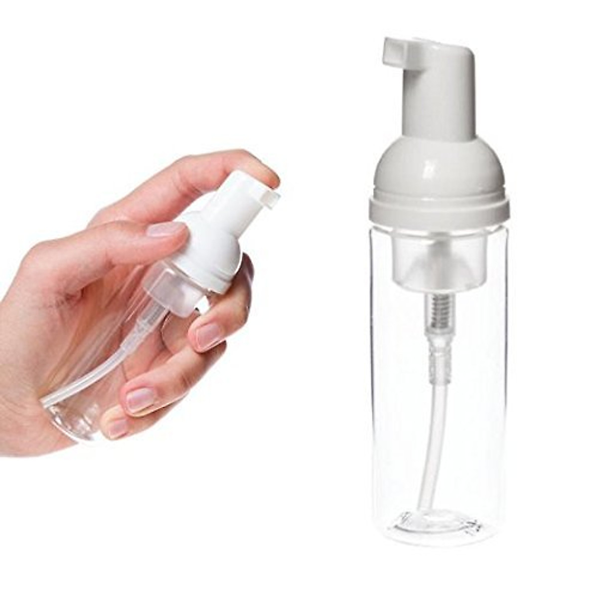 nicebottles - Mini Foaming Dispensers for Castile Liquid Soap, 50ml (1.7 oz) - Pack of 12