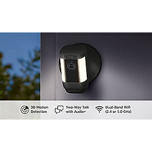 Ring Spotlight Cam Pro, Wired | 3D Motion Detection, Two-Way Talk with Audio+, and Dual-Band Wifi (2022 release) - Black