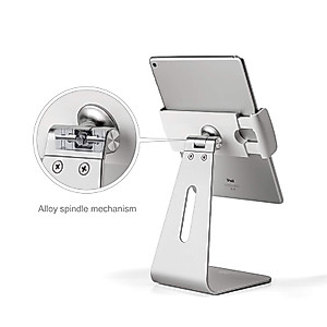Viozon iPad Pro Stand, Tablet Stands 360° Rotatable Aluminum Alloy Desktop Mount Stand Compatible with 7-13inch iPad Pro iPadAir iPad Mini Surface and Surface Pro (Silver General)