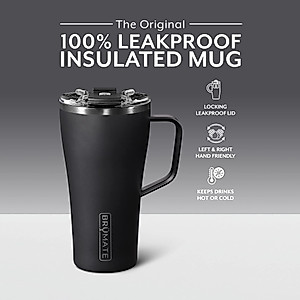 BrüMate Toddy 22oz 100% Leak Proof Insulated Coffee Mug with Handle & Lid - Stainless Steel Coffee Travel Mug - Double Walled Coffee Cup (Matte Black)