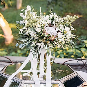 2Rolls/50Yards 1 Inch White Satin Ribbon for Wedding Party Mother's Day Decorations White Bows Making Bridal Flower Bouquet Wrapping