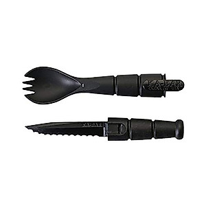 Ka-Bar Tactical Spork (Spoon Fork Knife) Tool 9909 Black, 1 Pack