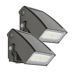 Bekada LED Wall Pack Lights with Dusk to Dawn Photocell 30W, IP65 Waterproof Outdoor Security Flood Lighting, Adjustable Full Cut Off Fixtures for Barn, Warehouse, 5000k, ETL Listed 2Pack