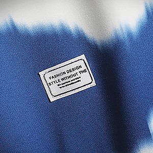 Ymosrh Mens Hoodies, Oversize Hoodies Sweatshirt Plain Hoodies for Women Multipack Blank Hoodie Cotton Men's New Stripe Autumn Blouse Casual Fashion Long Sleeve Top Shirt Pullover Fleece (5XL, Blue)