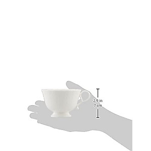 Narumi 9968-2406P Cup Saucer, Silky White, 6.8 fl oz (200 cc), Tea and Coffee Cup, Microwave Safe, Dishwasher Safe