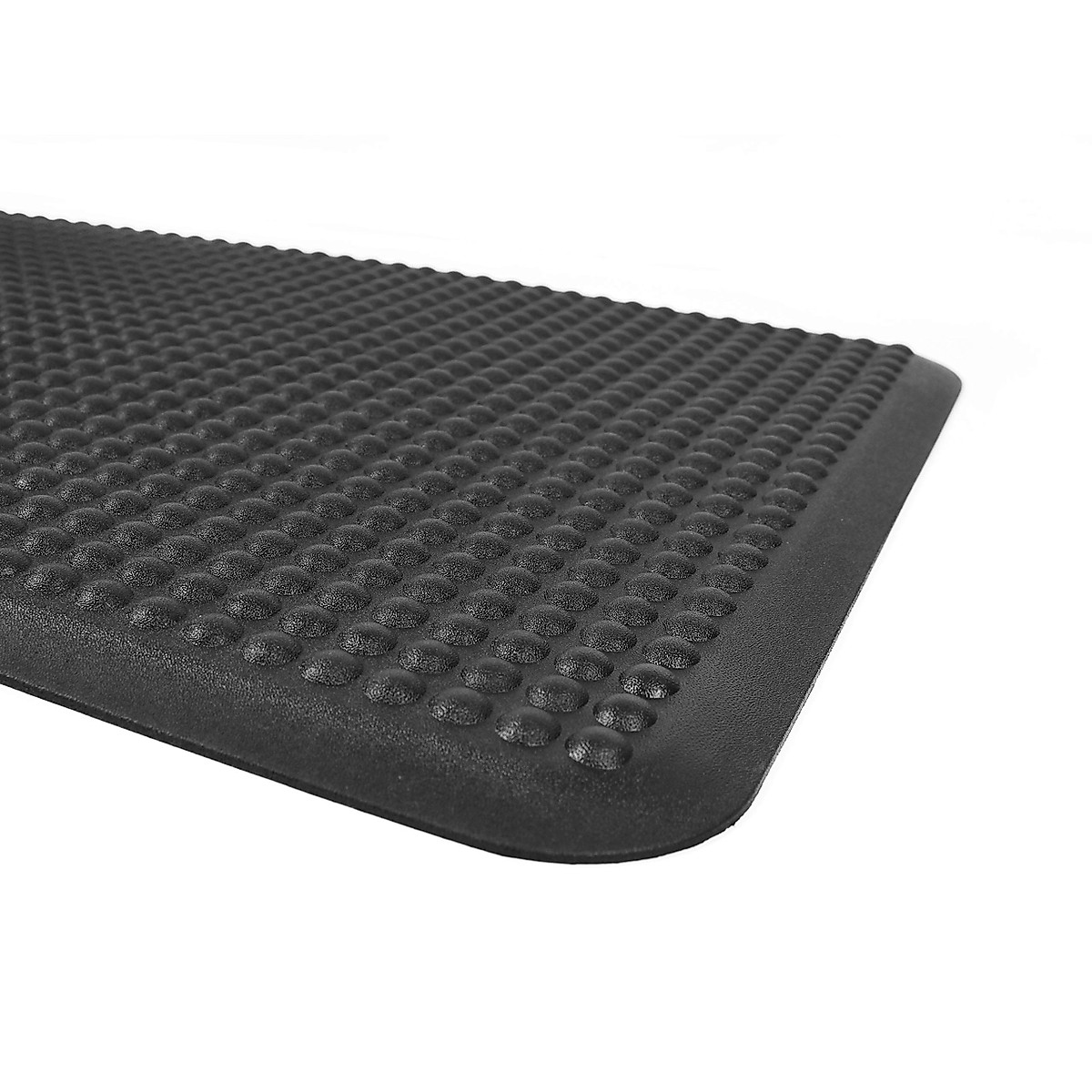 Seville Classics Airlift Cushioned Anti Fatigue Mat Ergonomic Padded Memory Foam Support Rug, for Office Standing Desk, Garage, Kitchen, Home, Black, 36" W x 24" D