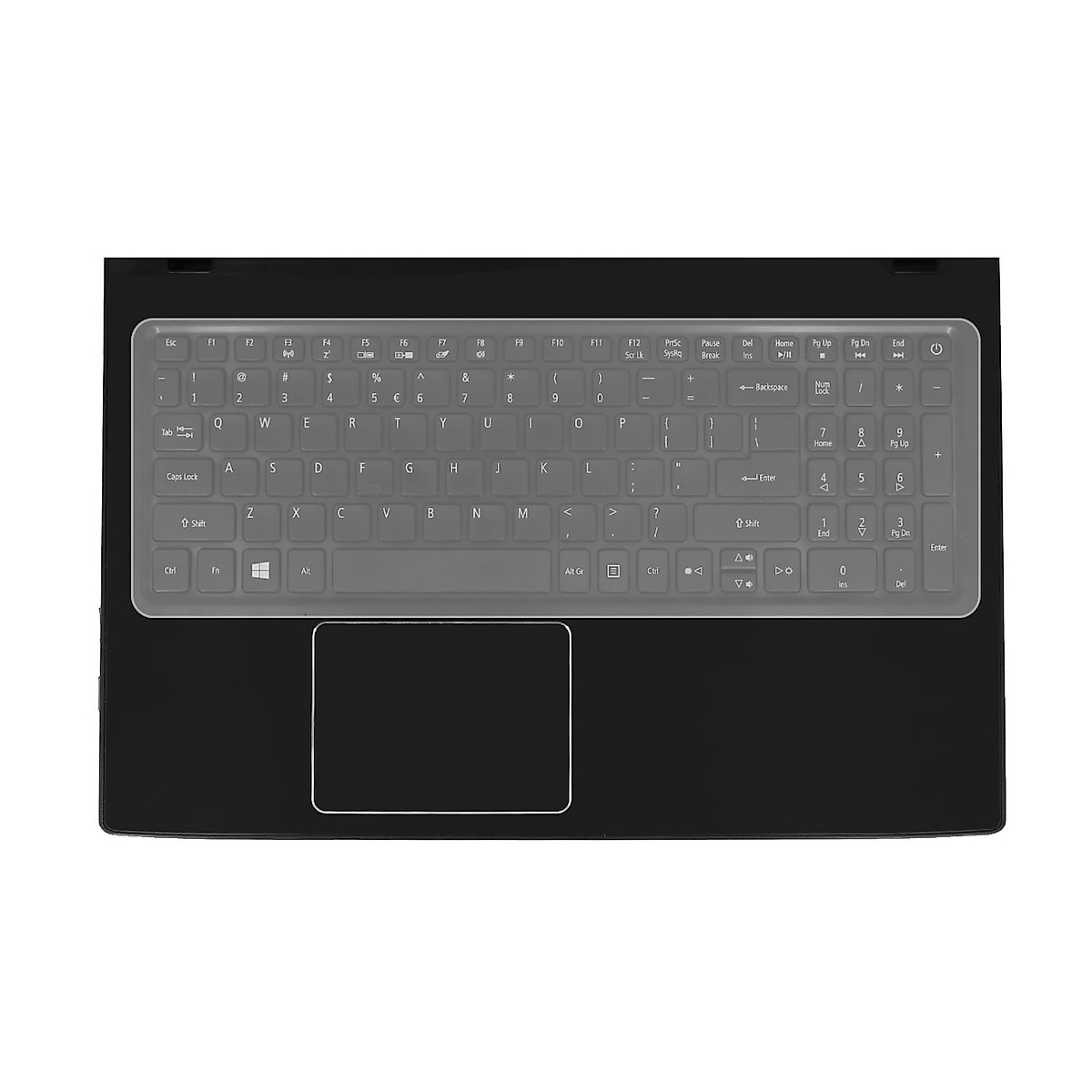 Universal Keyboard Cover for 15.6"-17.3" Laptop Notebook with Numeric Keypad Keyboard (Width 14.4" x Height 5.3"), Ultra Thin Silicone Waterproof Keyboard Protector Skin -Clear