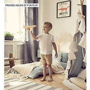 Puzzled 747 Jet Plane 3D Puzzle Wood Craft Construction Kit Aircraft, Fun & Educational DIY Wooden Toy Assemble Model Unfinished Craft Hobby Airplane Puzzle to Build & Paint for Decoration 33pcs Pack