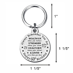SOUSYOKYO 60th Birthday Gifts for Women Men, Make America Since 1963 Birthday Keychain, 60 Years Old Birthday Gifts ideas, Happy 60th Birthday Decoration Stuff Present