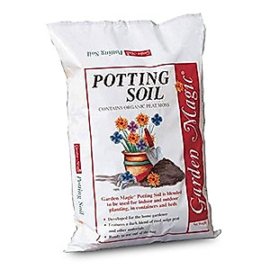Michigan Peat Garden Magic Indoor and Outdoor Organic Planting Potting Top Soil Blend Mix, 40 Pound Bag (4 Pack)