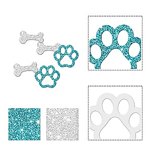 Ambishi 120pcs Paw Print & Bone Shape Confetti, Doggy Birthday Party Table Scatter Decorations, Pet Dog Birthday Party Supplies, Theme Kids Birthday/Baby Shower/Wedding Party Confetti Photo Booth Props