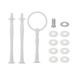 Geesatis 4 Set Cake Stand Fitting 3 Tier Cake Plate Stand Handle Mold Crown Hardware Holder for DIY Wedding and Party Making Cupcake Serving Stand, White