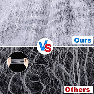 1400 sqft Spider Webs Halloween Decorations, Super Stretch Spider Web Cobwebs Haunted House Yard Creepy Scene Props Indoor Outdoor Decor and Halloween Party Supplies (200g/7.05 oz)