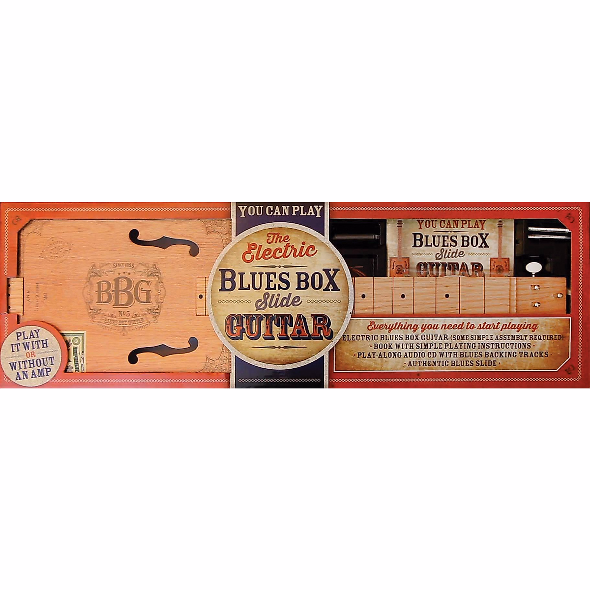 Hinkler 3 String Electric Blues Box Slide Guitar Kit (EBB)