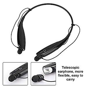 minifinker Noise Reduction Headest, Longer Standby Calls Decreasethe Burden HV-800 Earphones for Hinking Sport for Music Walking(Black)