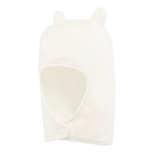 Danlois Beanie Hat, Character Hat Winter Knit Cap with Snap Button, White, One Size