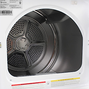 Avanti Front Load Free Standing Natural Gas Clothes Dryer Machine, Full Size 10 Automatic Cycles with Dryness Settings and Reversible Door Option, 6.7 cu.ft. , White