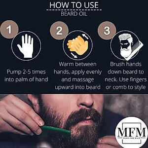 Made For Male Organic Beard Oil for Men - All Natural Beard Oil Made with Argan, Jojoba, and Sunflower to Nourish, Grow, Soften, Strengthen, & Protect | Scented Ocean Drive 1oz