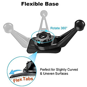 Vent and Dashboard Car Phone Socket Mount, Strong Socket Phone Holder, Dashboard Adapter Adhesive and Vent Clip,Adjustable 360°Rotation, Compatible with Most Pop GripNavigation, Fits All Smartphone