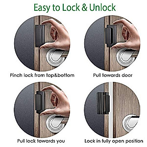 Door Reinforcement Lock ,3" Security Door Lock for Kids,Home Child Proof Door locks Withstand 800 lbs for Inward Swinging Door ,Easy to Install.