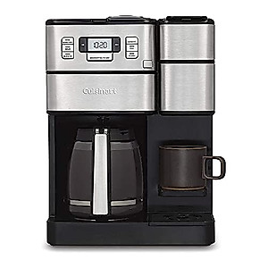 Cuisinart SS-GB1 2 IN 1 Coffee Center Grind and Brew & Single Serve K Cups With Cleaning Cups and Descaling Liquid Bundle (3 Items)
